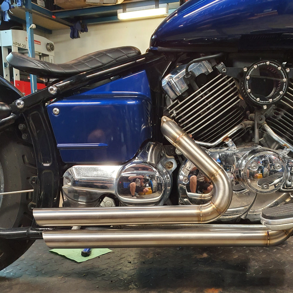 Home / All Products / Yamaha XVS650 V-star - Stainless Exhaust "Short ...
