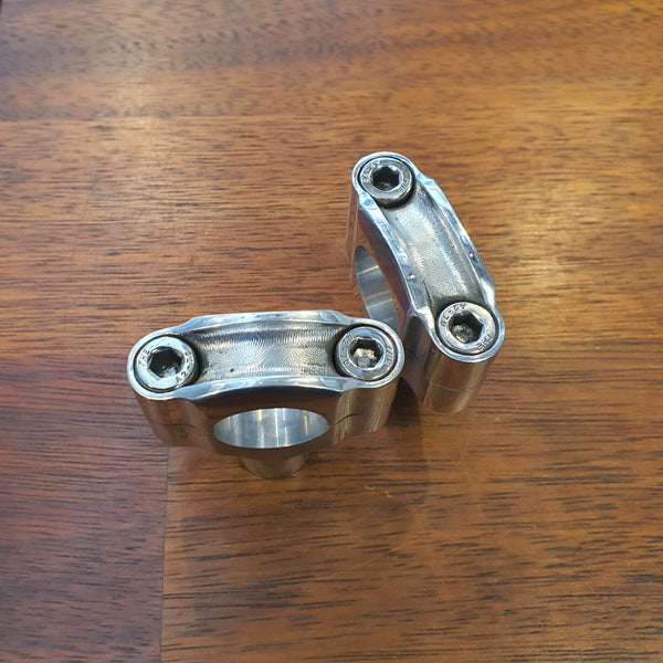 Polished risers for 1" bars - Rogue Motorcycles